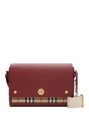 Burberry Leather Cross-body Bag - Burgundy