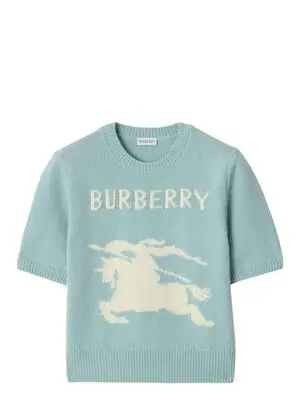 Burberry Wool-cashmere Ekd Sweater - Blue