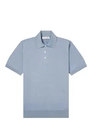 Brunello Cucinelli Cotton Polo Shirt - Blue