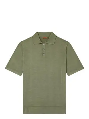 Barena Venezia Marco Merino Wool Polo Shirt - Green