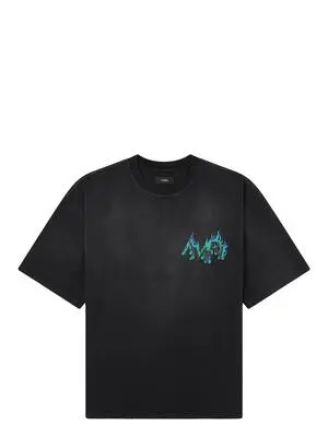 Amiri Logo-print Cotton-jersey T-shirt - Black