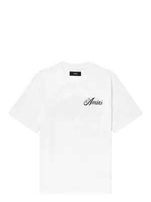 Amiri Logo-print Cotton-jersey T-shirt - White