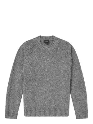A.p.c. Harris Flecked Virgin Wool Sweater - Gray