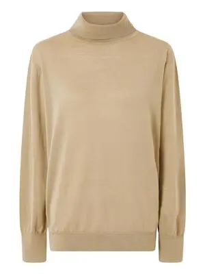 TOTEME Wool Turtleneck Sweater - Neutrals
