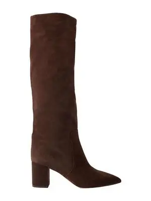Paris Texas Anja Suede Knee Boots Chocolate