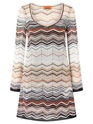 Missoni Mare Sequin-embellished Crochet-knit Mini Dress - Metallic