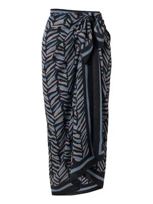 Matteau Printed Silk-Georgette Pareo Multi