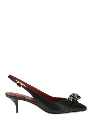 Valentino Garavani Pointed Toe Slingback Pumps - Black