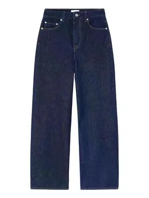 GANNI Logo-patch Jeans - Blue