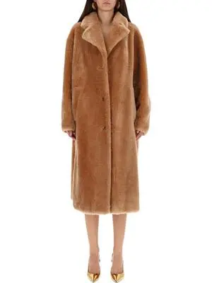 STAND STUDIO Fur Coat - Beige