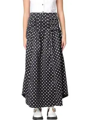 GANNI Polka Dot Maxi Skirt - Black