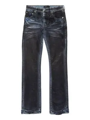 PURPLE BRAND Dirty Coated Flare Jeans - Black