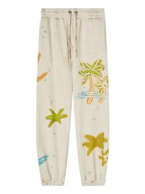 Palm Angels Neon Sweatpants - White
