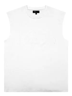 PURPLE BRAND Textured Jersey Sleeveless Top - White