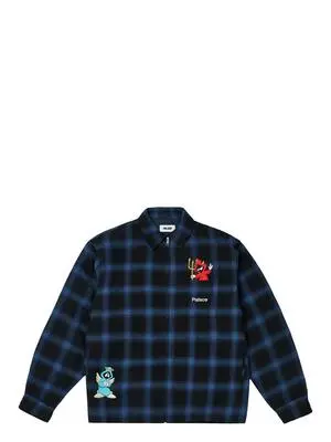 PALACE Zip Up Shirt - Blue