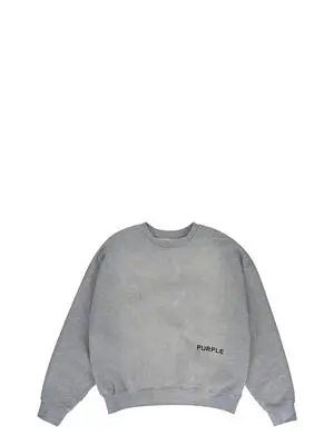 PURPLE BRAND Fleece Crewneck Sweatshirt - Grey