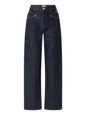 Isabel Marant Drolane Paneled Straight Jeans - Blue