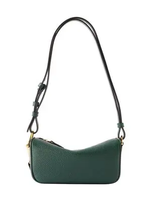 Gucci Horsebit-detailed Textured-leather Shoulder Bag - Green