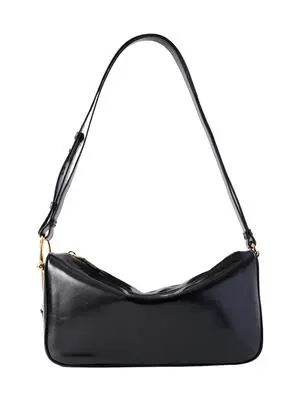 Gucci Half Horsebit Leather Shoulder Bag - Black