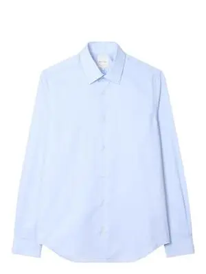 Paul Smith Super Slim-fit Sky Pin-dot Easy Care Shirt - Blue
