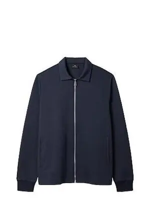 Paul Smith Double-face Jersey Zip-front Sweatshirt - Blue