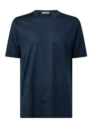 Corneliani Regular-fit Short-sleeve Cotton T-shirt - Navy Blue