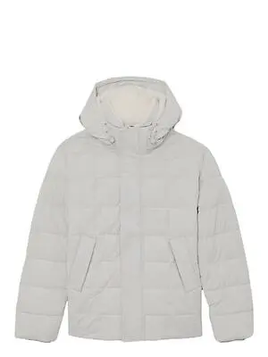 REISS Quilted Borg-lined Puffer Jacket - Stone