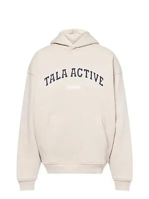 TALA Relaxed-fit Embroidered-logo Hoodie - Shell