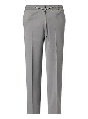Corneliani Slim-leg Wool Trousers - Grey Melange Medium