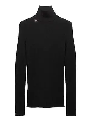 Prada Wool Knit Turtleneck Top - Black