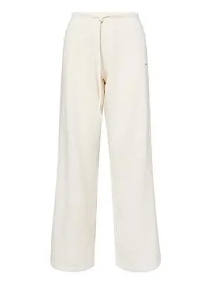ADANOLA Logo-plaque Wide-leg Wool Trousers - Marshmallow White