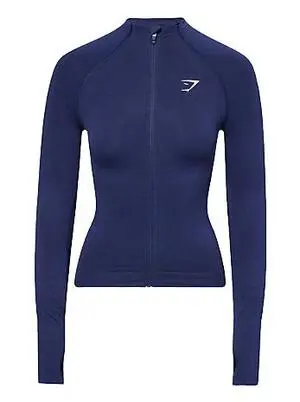 GYMSHARK Vital Seam Stretch-woven Jacket - Heavy Blue/ Marl