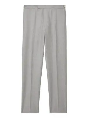REISS Tyler Straight-leg Wool Trousers - Soft Grey