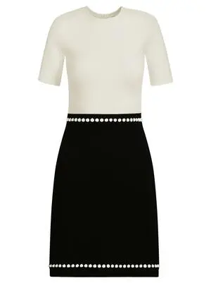 Oscar De La Renta Bubble Trim Dress - Black