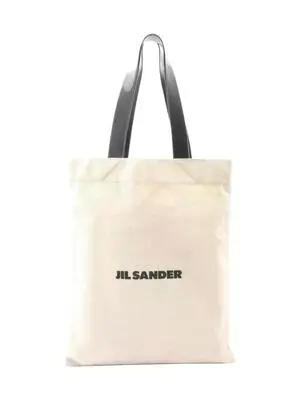 JIL SANDER 2010s Logo-print Tote Bag - Neutrals