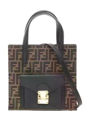 FENDI Zucca Canvas Two-Way Handbag
