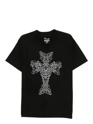 Yohji Yamamoto Y's For × Masses Cotton Printed T-shirt - Black