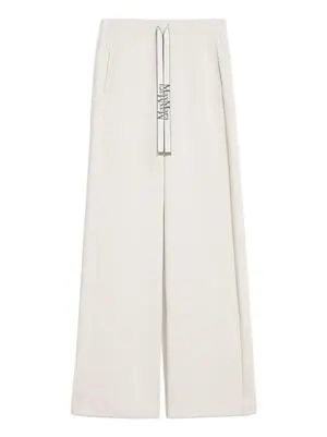 Max Mara Wide-leg Jersey Trousers - Ecru