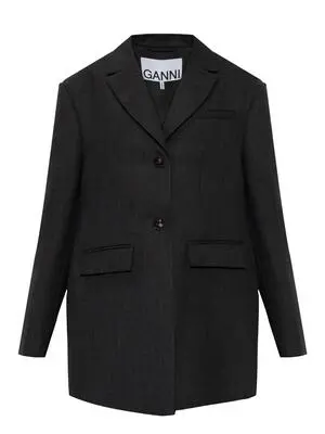 GANNI Oversize Blazer - Grey