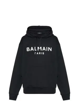 Balmain Sweatshirt With Printed Logo - Black