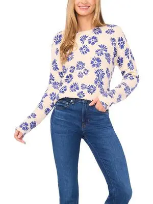 CECE DUPRAZ Floral Print Sweater - Birch