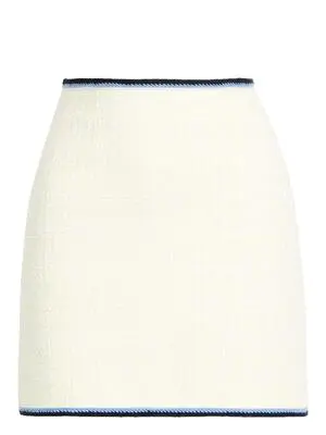 Veronica Beard Ohema Embroidered Cotton-blend Tweed Mini Skirt - Ivory
