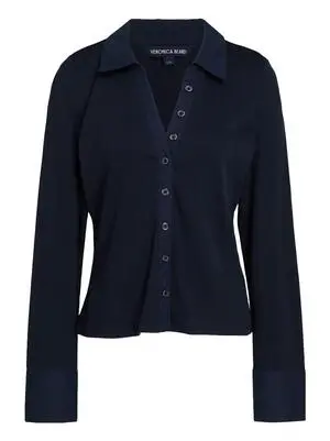 Veronica Beard Scottie Pima Cotton-blend Polo Shirt - Navy