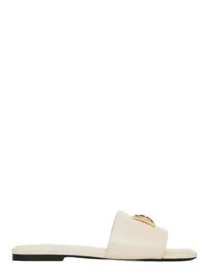ANINE BING Square-toe Leather Sandals - Neutrals