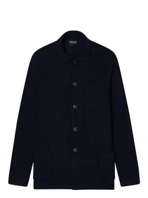 Giorgio Armani Single-breasted Knit Jacket - Black