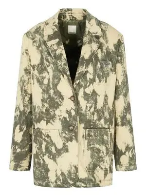 Emporio Armani Tie-dye Effect Drill Blazer - Brown