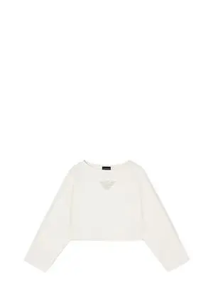 Emporio Armani Stretch Double Jersey Sweatshirt - White