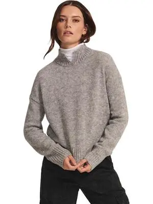 Velvet By Graham & Spencer Brielle Wool-blend Sweater - Gray