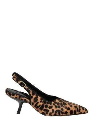 Marion Parke Cynthia Leopard Slingback Pumps - Natural