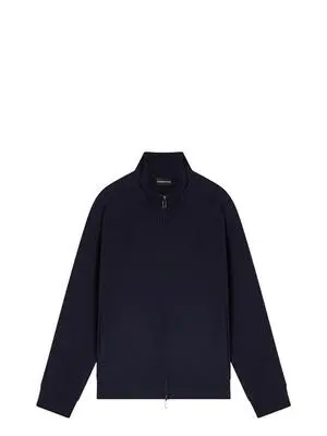Emporio Armani Zip-up Sweatshirt - Navy